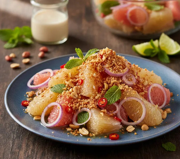 Thai Pomelo Salad Recipe: Prep Nuts & Coconut Fast with Geedel Chopper