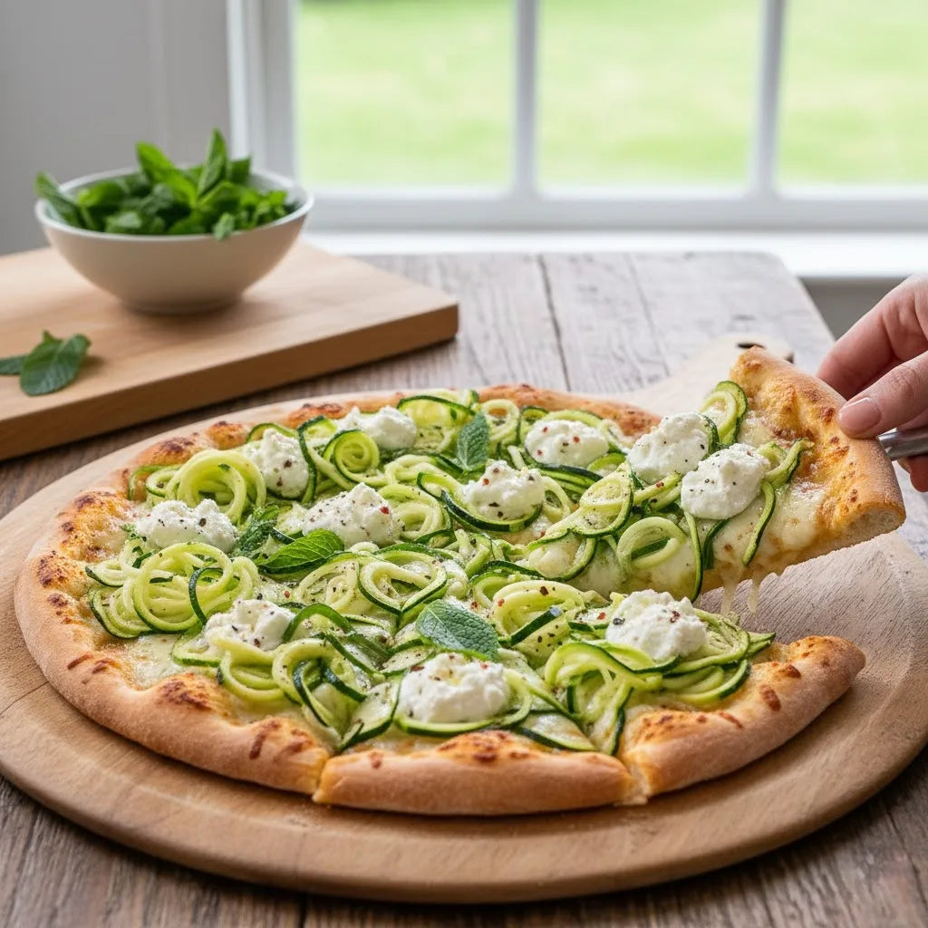 Shaved Zucchini & Mint Pizza: Summer on a Crust – Geedel