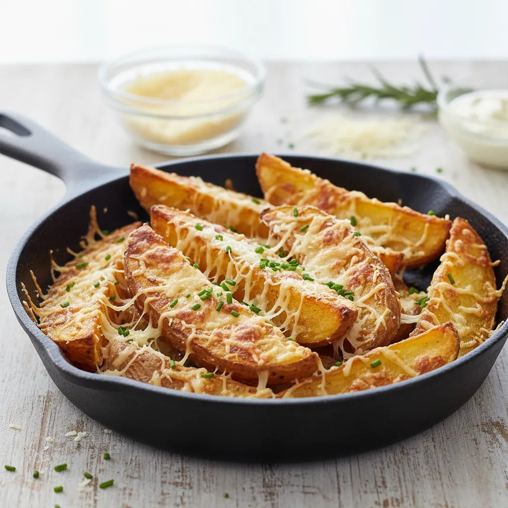 Crispy Asiago Potato Wedges: Golden, Cheesy, Irresistible – Geedel