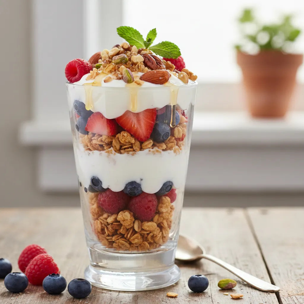 Nut-Topped Yogurt Parfait – Geedel