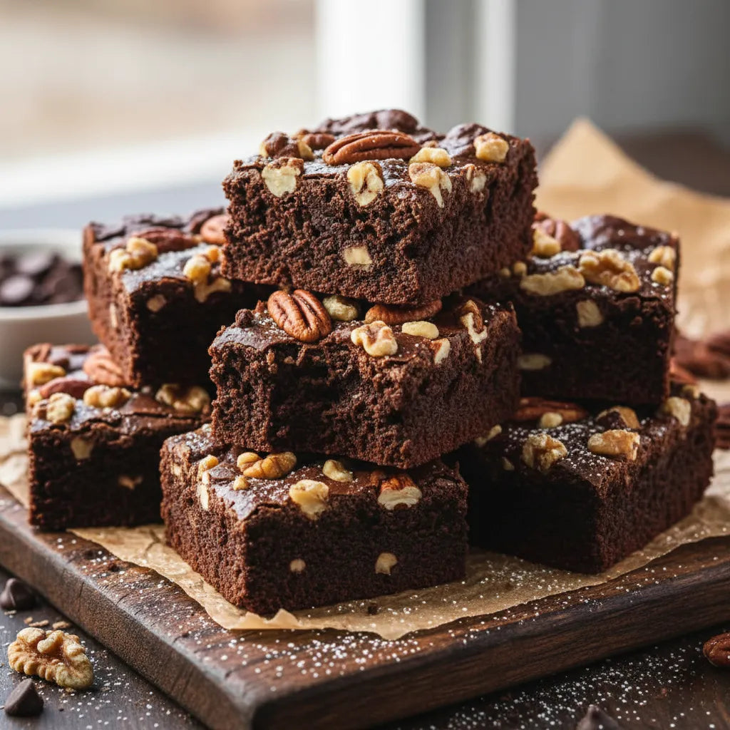 Nutty Chocolate Brownies: Fudgy, Crunchy, Irresistible Bites – Geedel