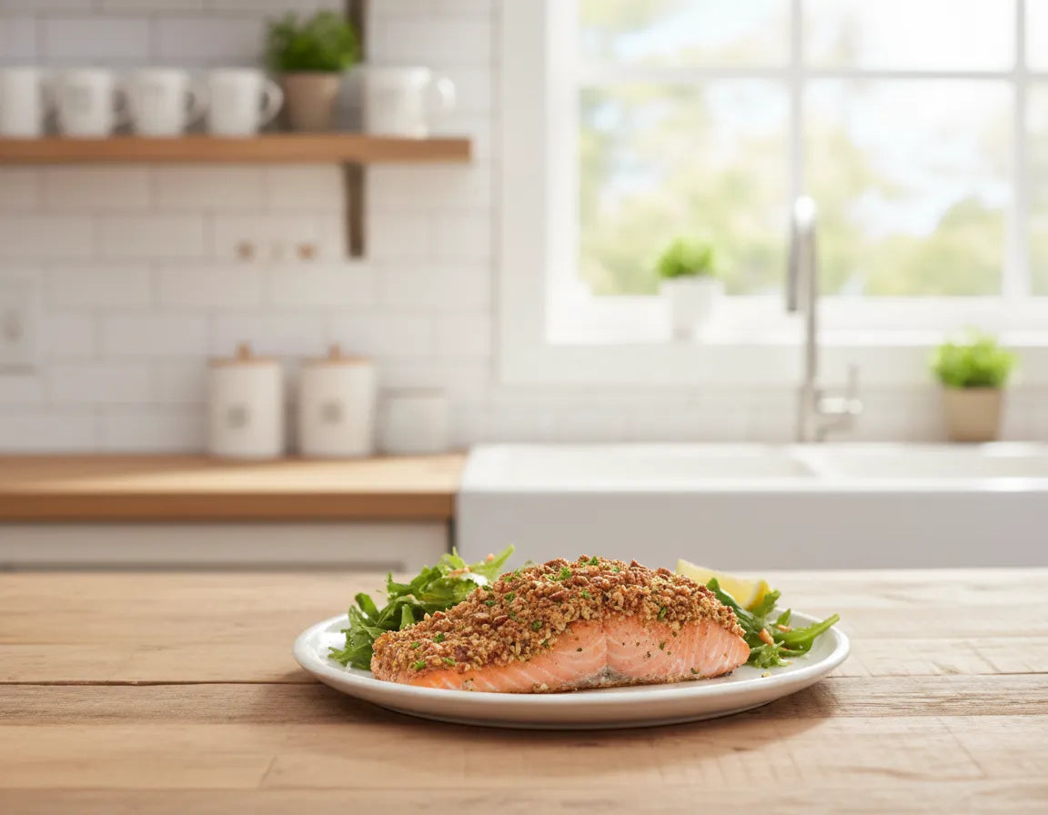 Pecan Crusted Salmon: Sweet, Nutty, & Perfectly Crusted – Geedel
