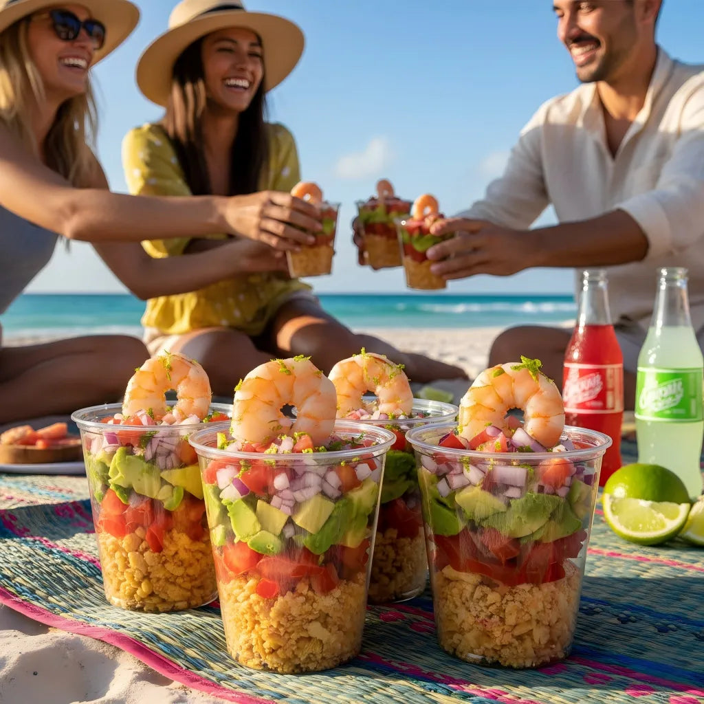 Beach-Perfect Shrimp Cups - Geedel Goes Anywhere!