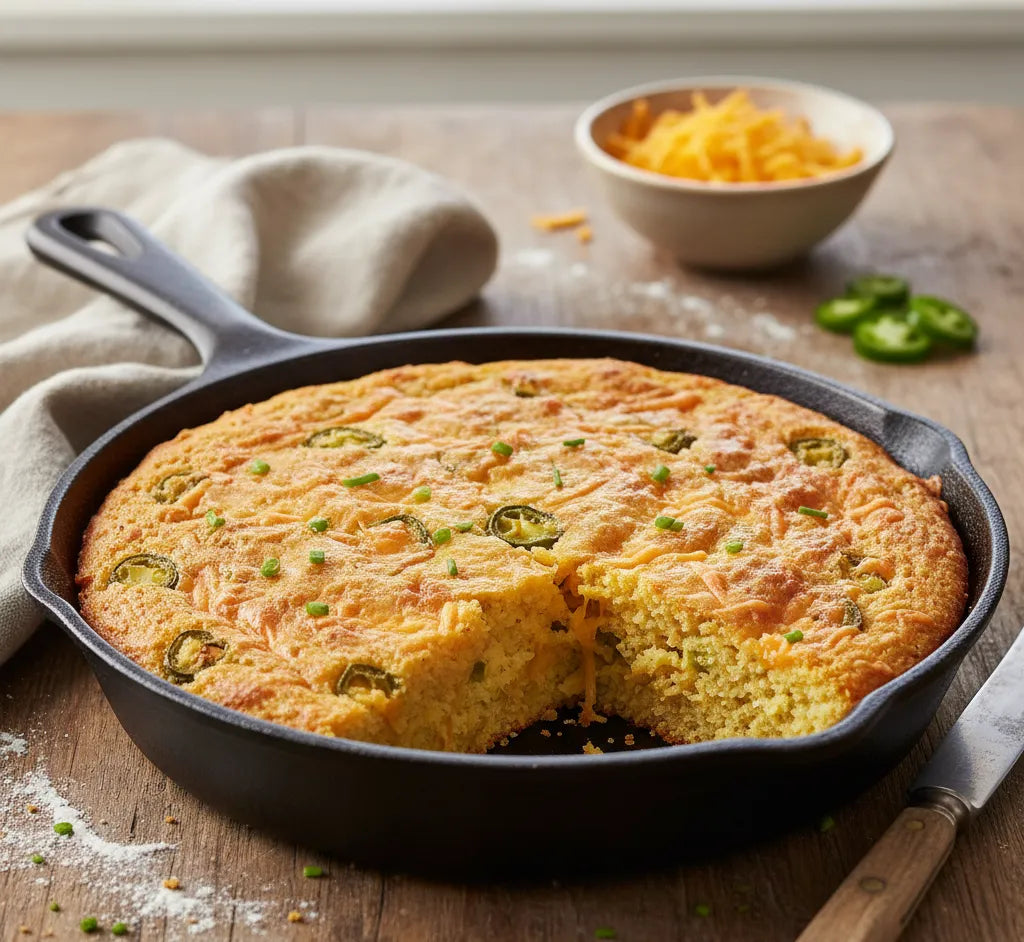 Spicy Cheddar Cornbread: Golden, Cheesy, Kick-in-Every-Bite Magic – Geedel