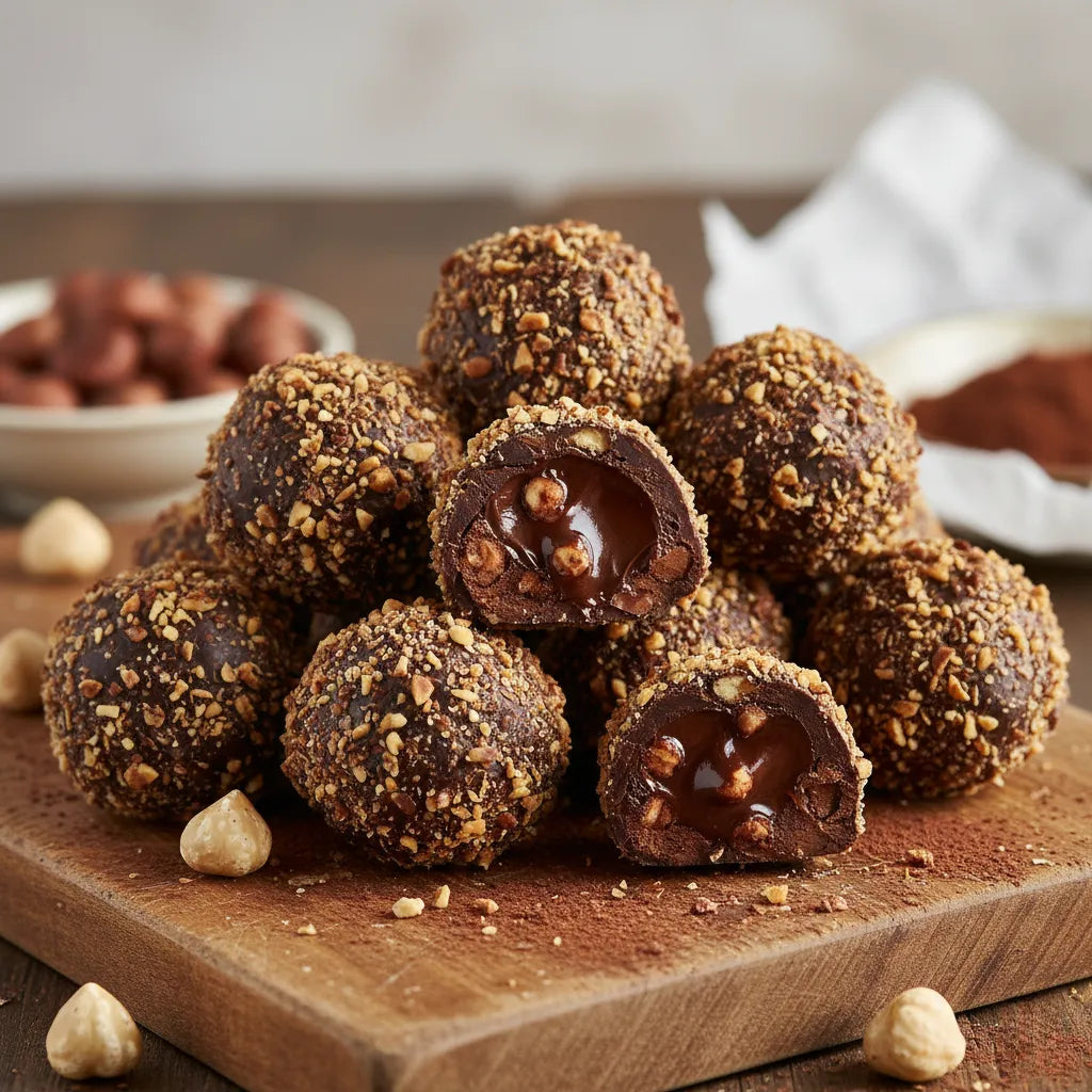 Toasted Hazelnut Chocolate Truffles: Rich, Bite-Sized Bliss – Geedel