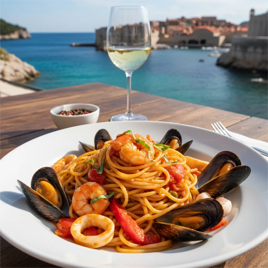 Croatian Seafood Pasta - Easy Coastal Dish | Geedel