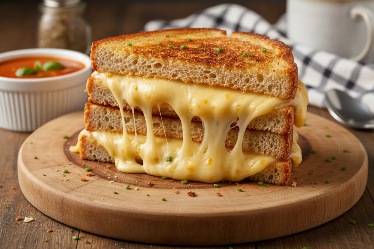 Triple-Decker Grilled Cheese Recipe with Rotary Cheese Grater – Geedel